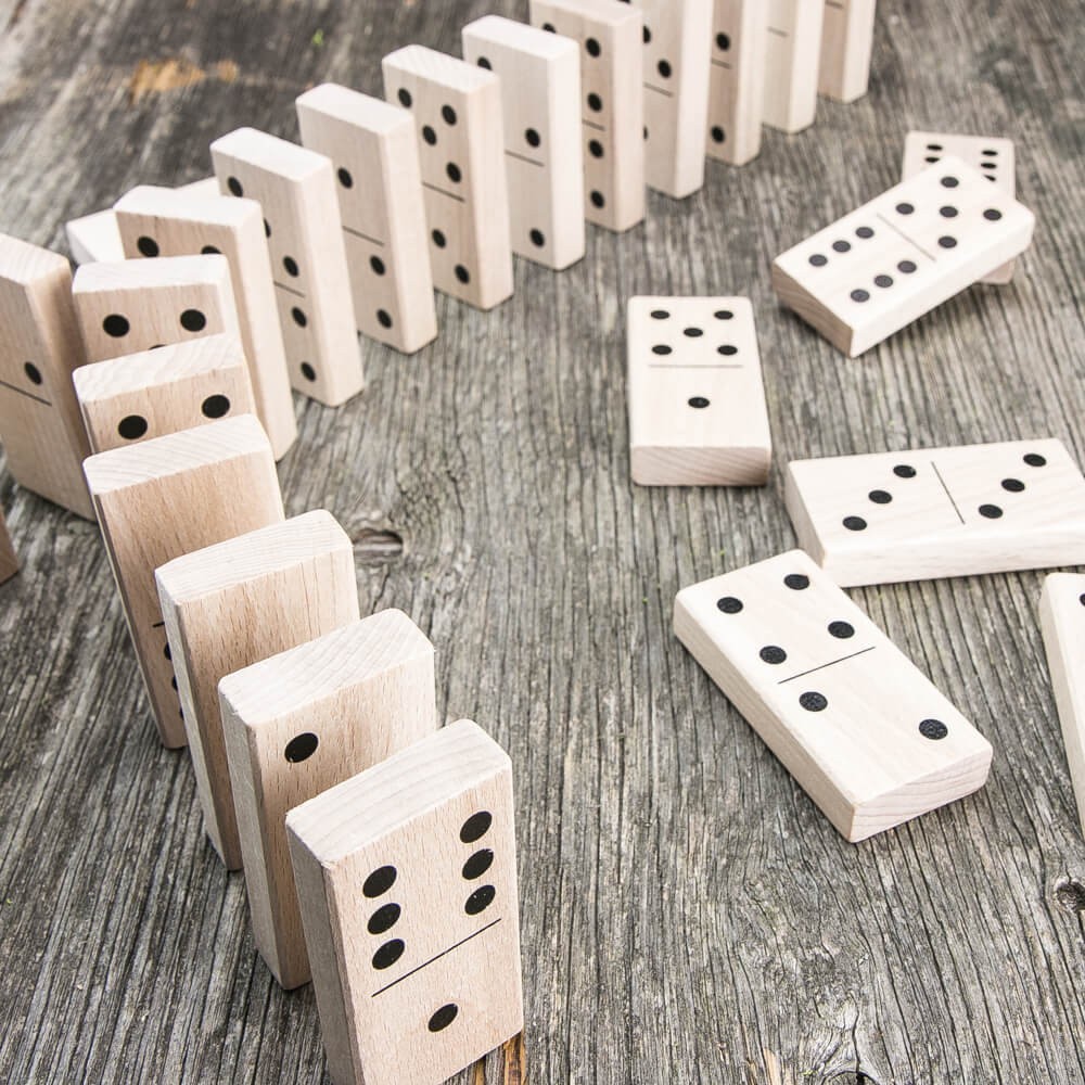 Bewood Wooden Blocks - Traditional Dominoes
