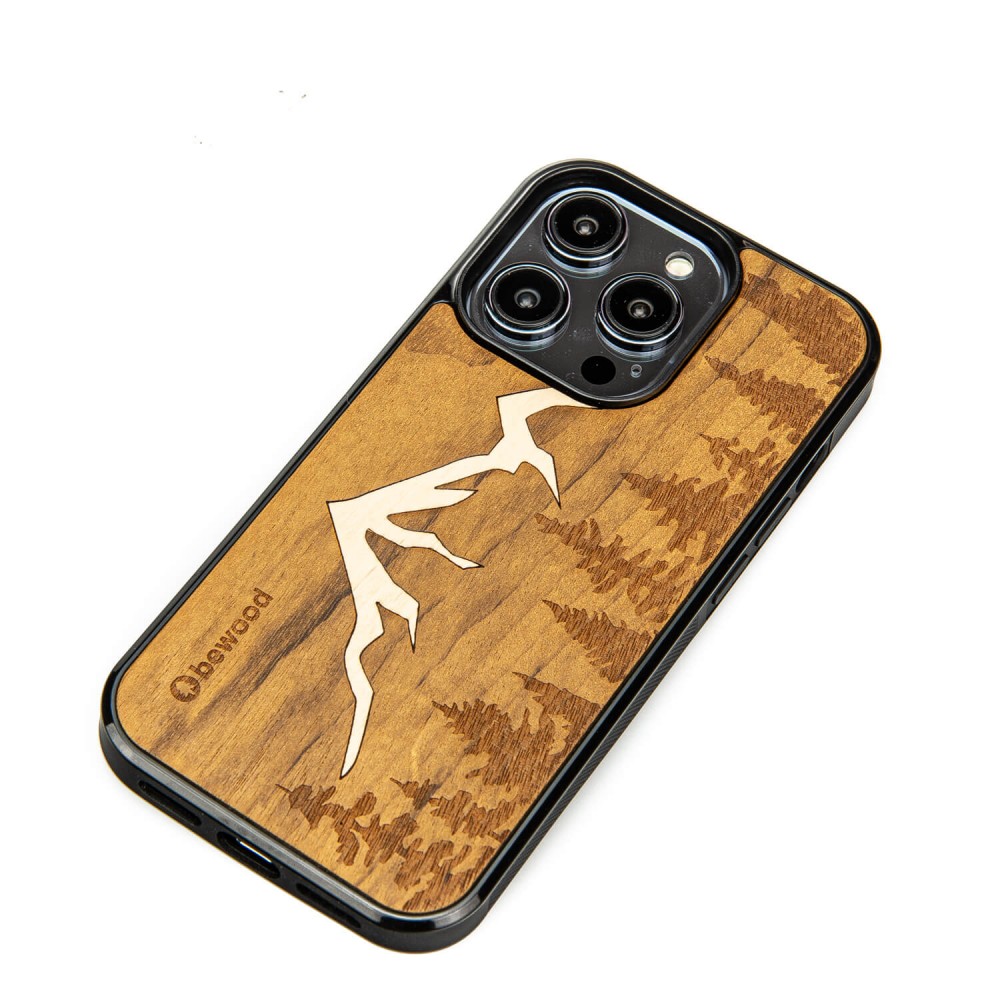 Apple iPhone 15 Pro Mountains Imbuia Bewood Wood Case